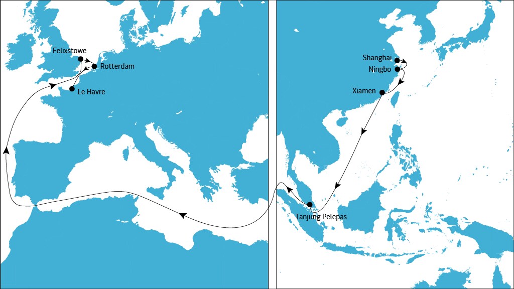 AE5 Westbound | Asia Pacific | Maersk
