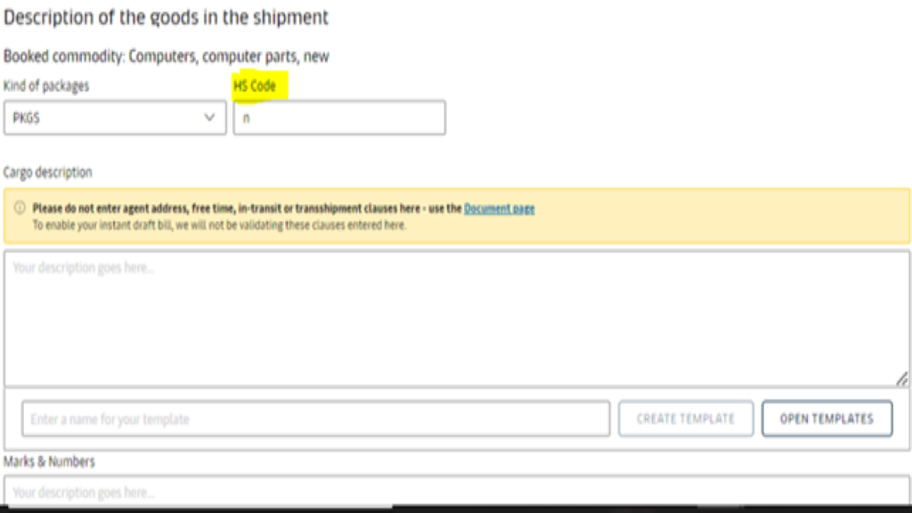 6 Digit HS Code Mandatory For All Global Cargo Maersk 6 Digit HS Code Mandatory For All Global Cargo Maersk